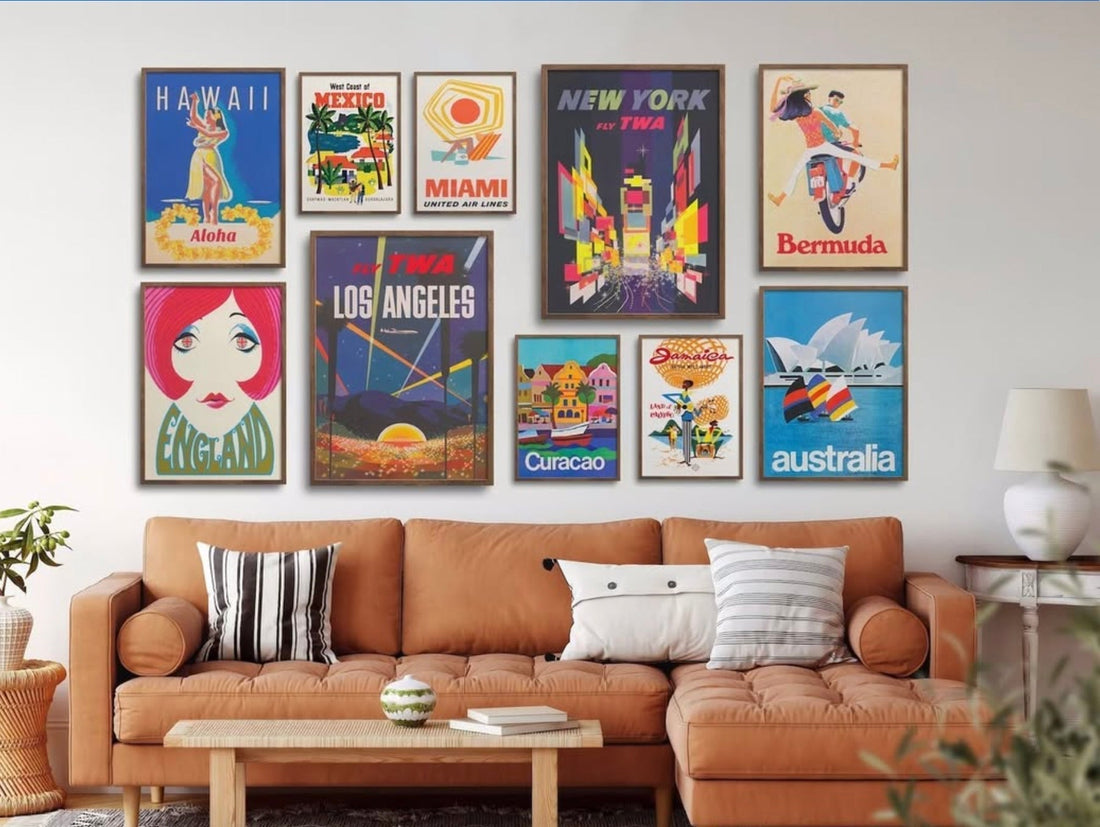 Retro Travel Set - Gallery Wall – techoprint